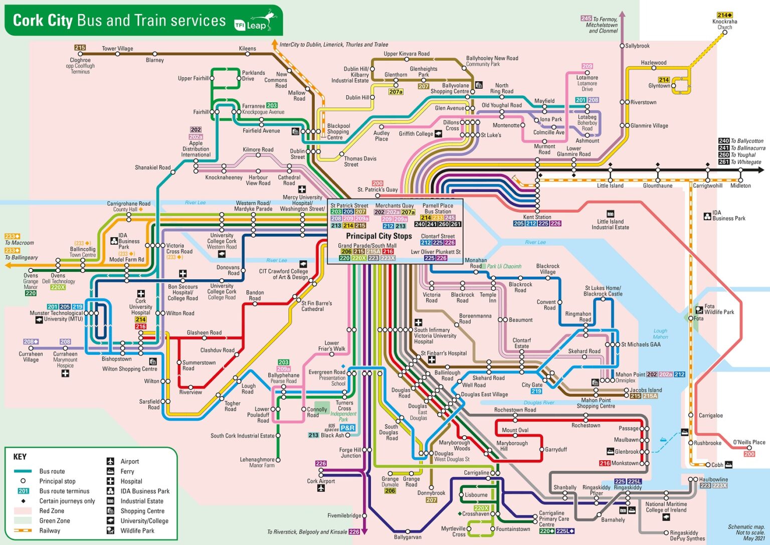 Cork City Bus & Train Network Maps | Transport for Ireland