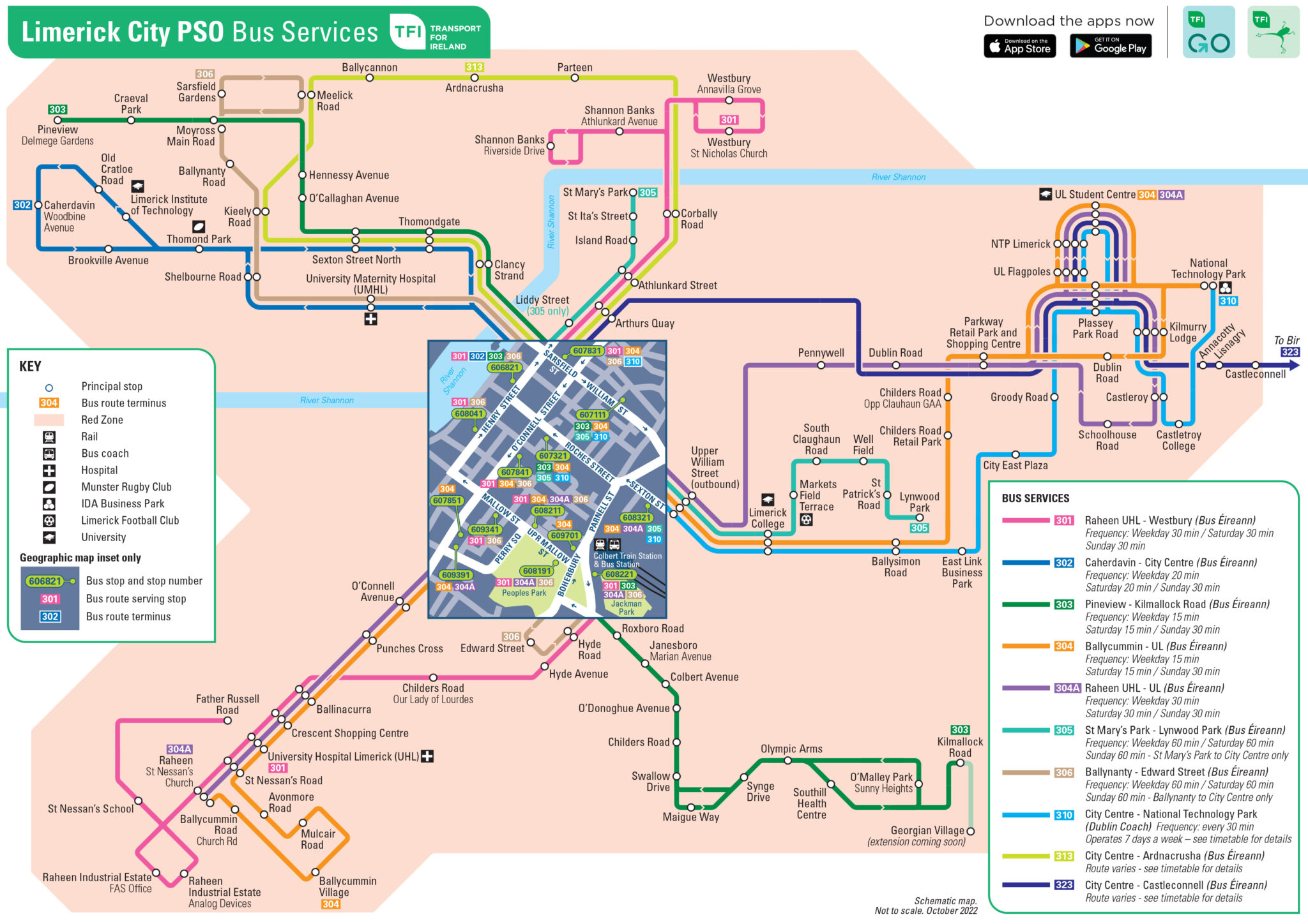 Limerick City Bus Network Maps | Transport for Ireland