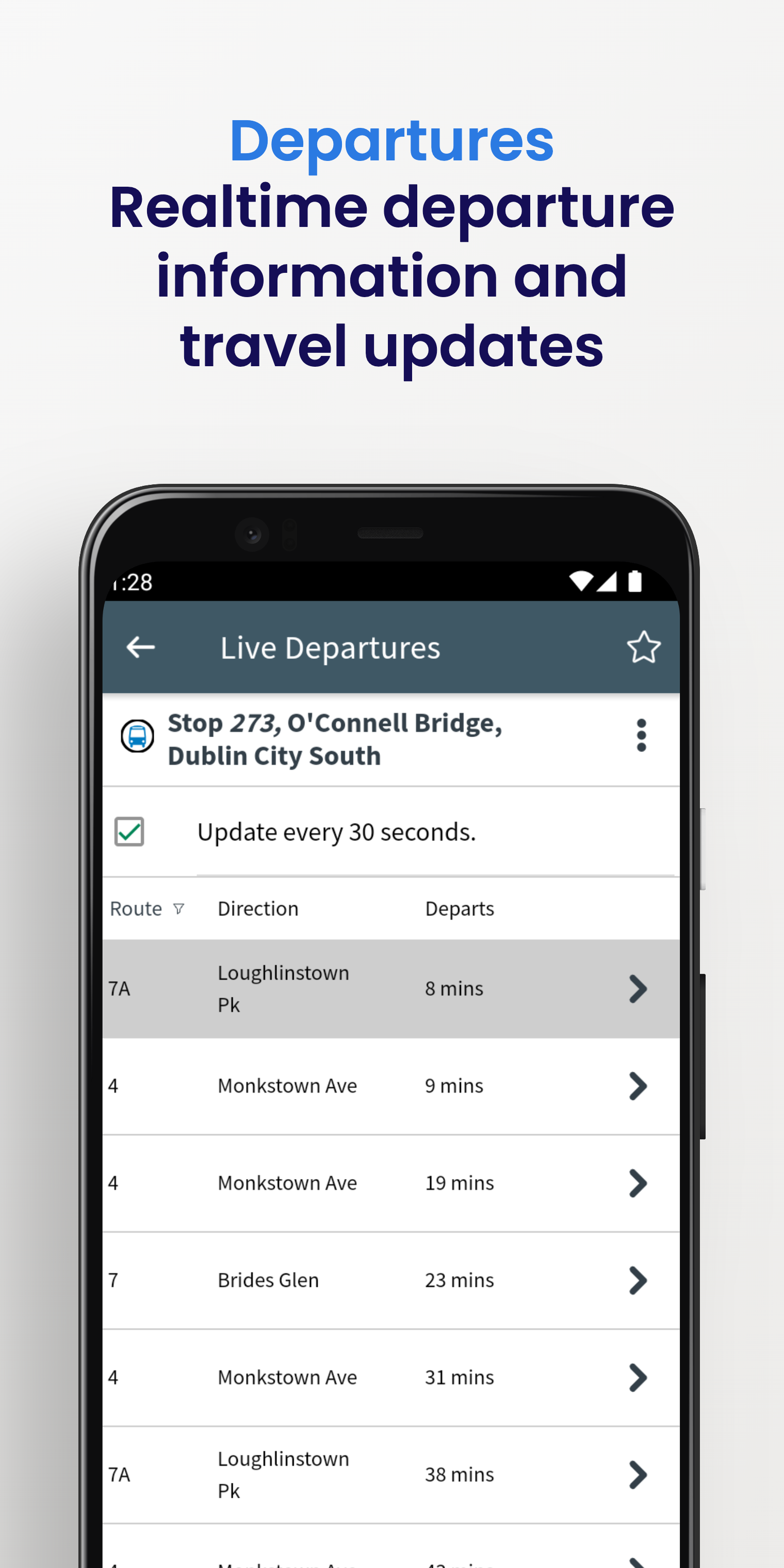 TFI Live App - Transport for Ireland