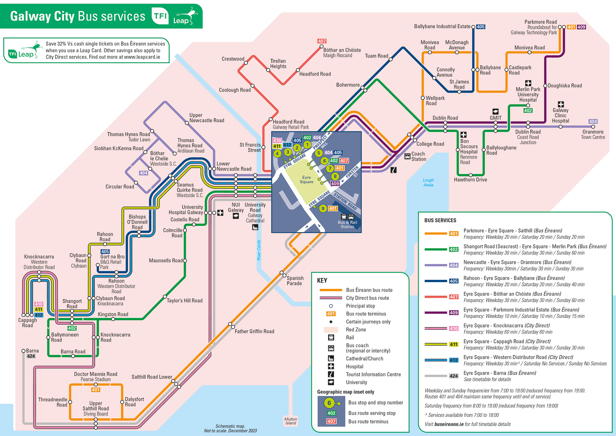 Galway City Bus Network Maps Transport For Ireland Galway City Bus Network Maps Transport For Ireland