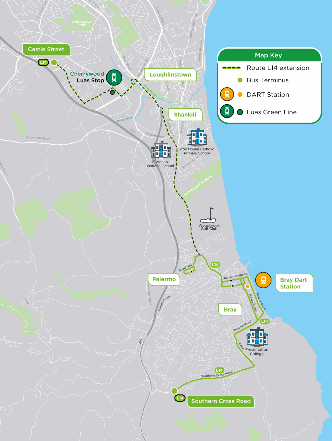 NTA and Dublin Bus announce extension of Route L14 to Cherrywood ...