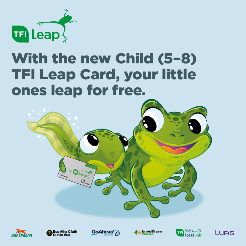 Children Aged 5 – 8 to Travel Free with New TFI Child Leap Card ...